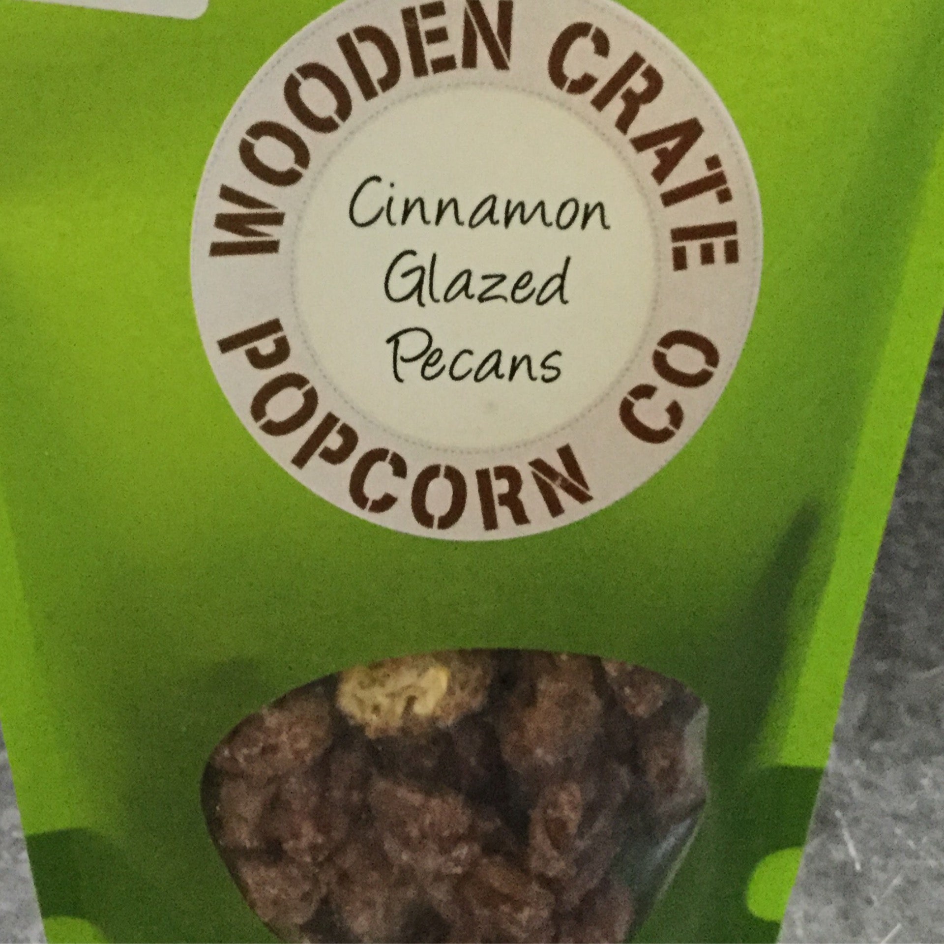 Wooden Crate Popcorn Co : Cinnamon Pecans | Phillips Orchards & Cider Mill